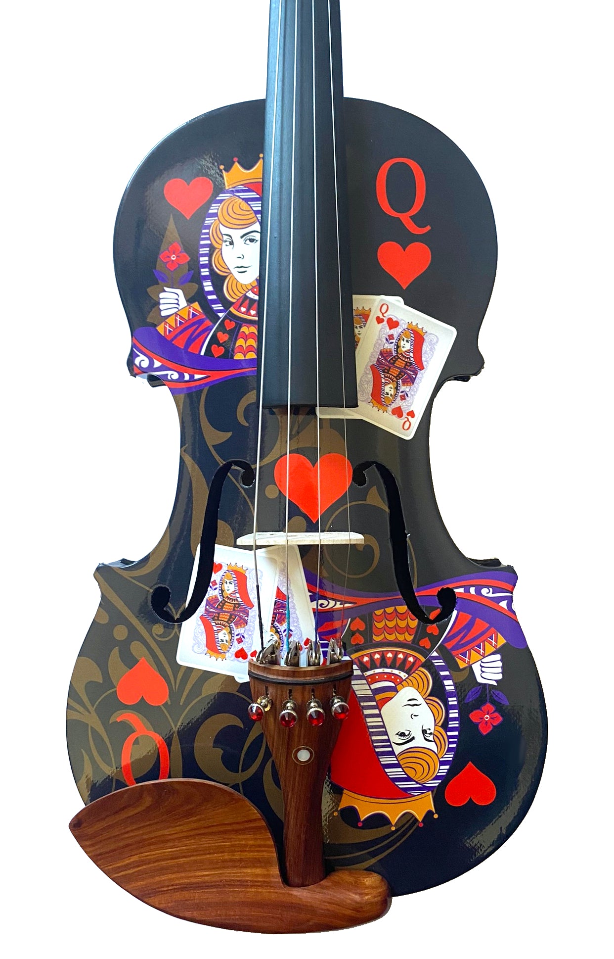 Queen of Hearts Black Violin – Rozanna's Violins